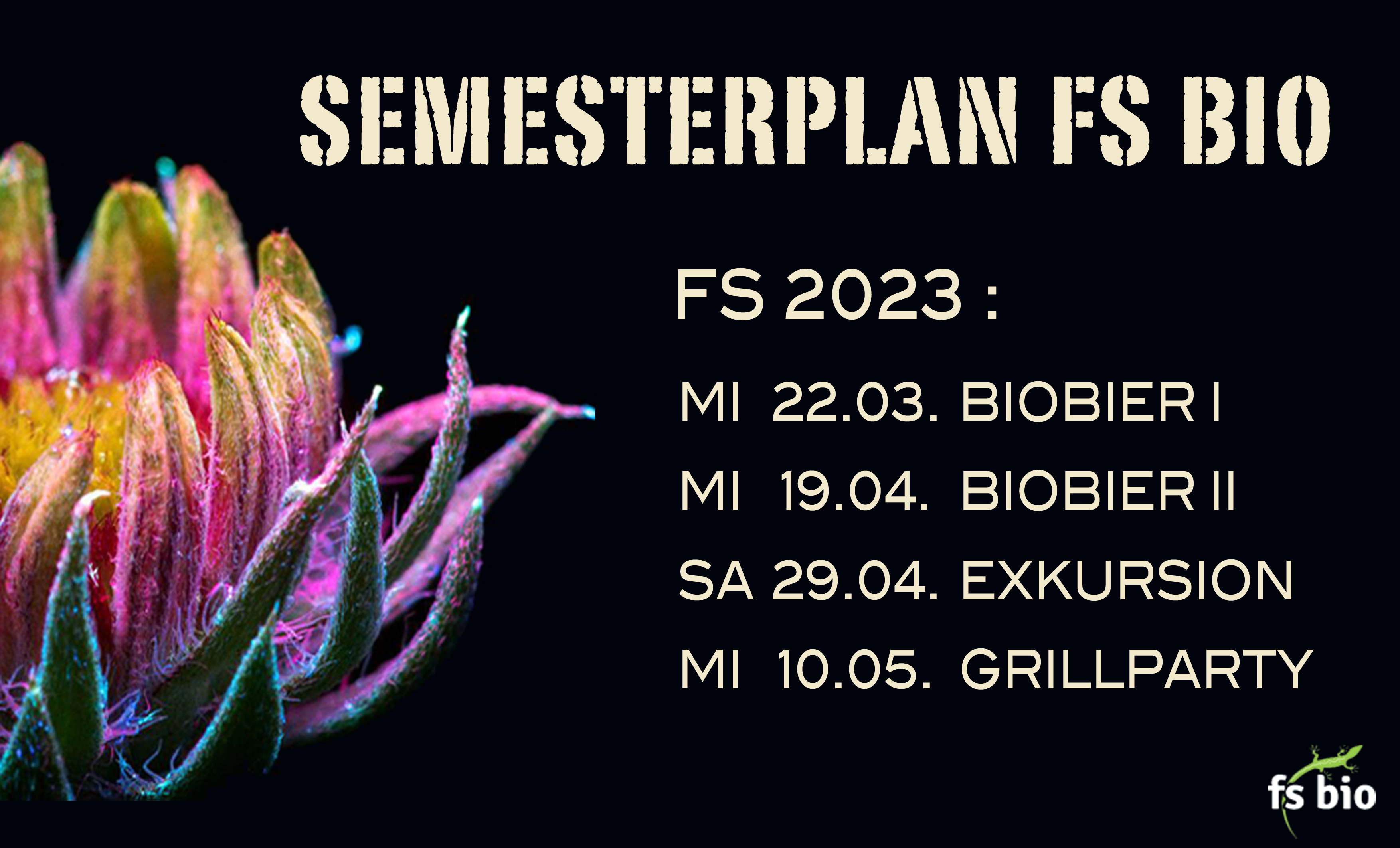 Semesterprogramm FS 2023 | fs bio
